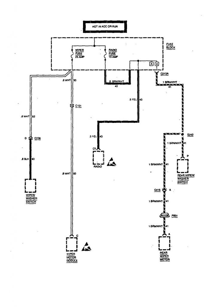 Chevrolet Astro (1994) – wiring diagrams – fuse box - Carknowledge.info
