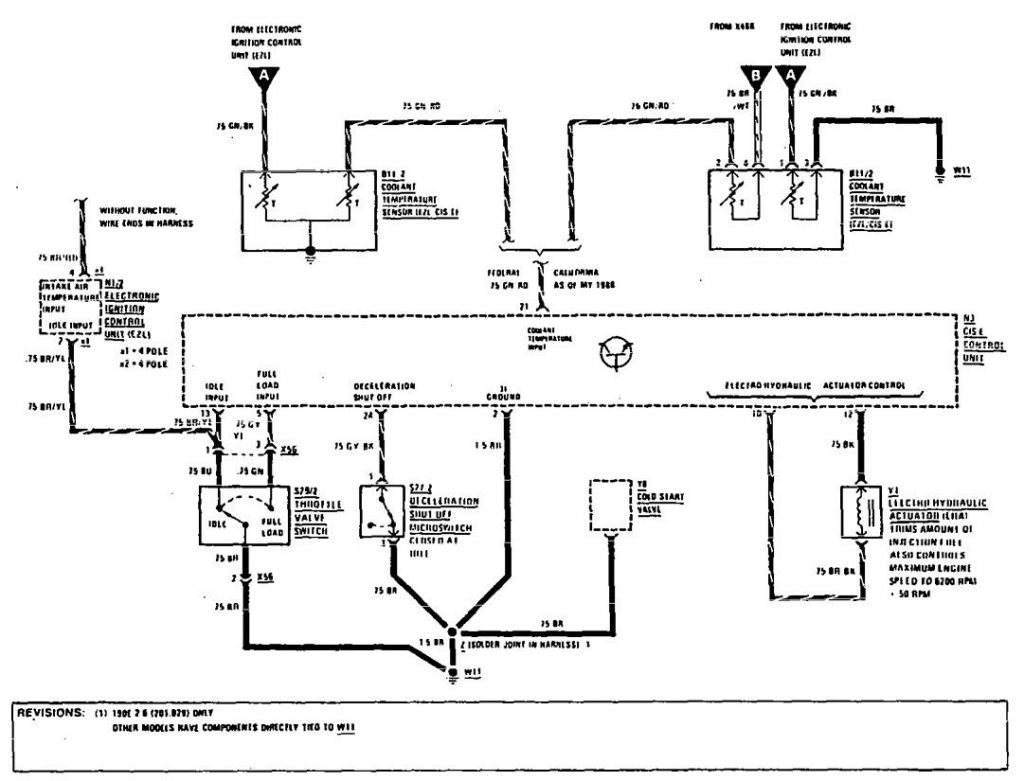Mercedes-Benz 190E (1990) – wiring diagrams – fuel controls ...