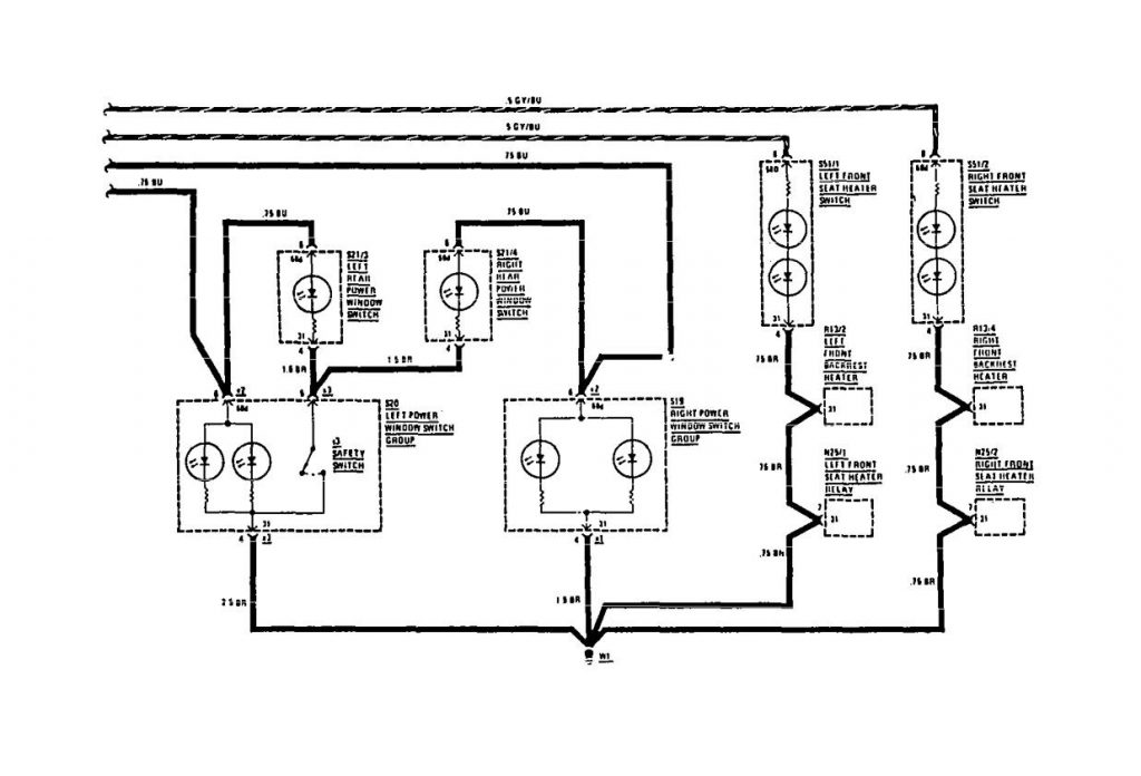 Mercedes-Benz 190E (1991) – wiring diagrams – instrument panel lamps ...