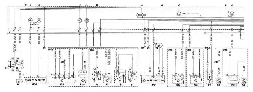 Mercedes-Benz C280 (1998) – wiring diagrams – instrumentation ...